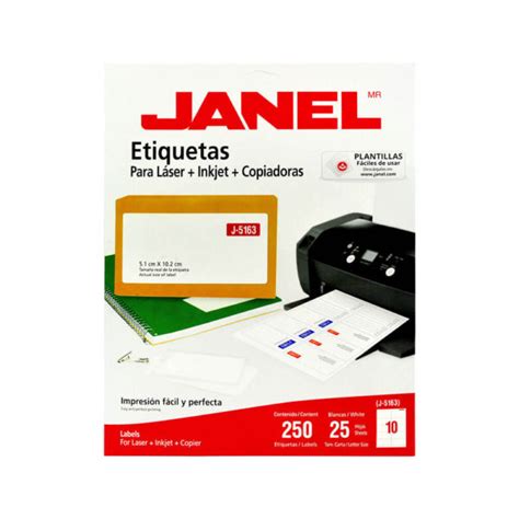 Etiquetas Para Láser Inkjet Y Copiadoras 5 1 X 10 2 Cm Janel La Mariposa De León