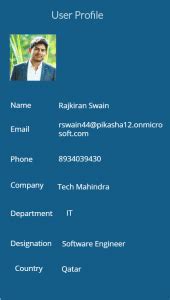Display Office User Profile Details In Power Apps