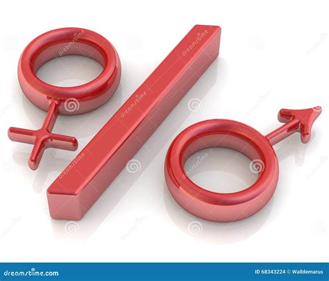 The Percentage Of Male And Female Stock Illustration Illustration Of Symbol Percent 68343224