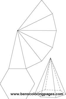 Free Net Of A Hexagonal Pyramid