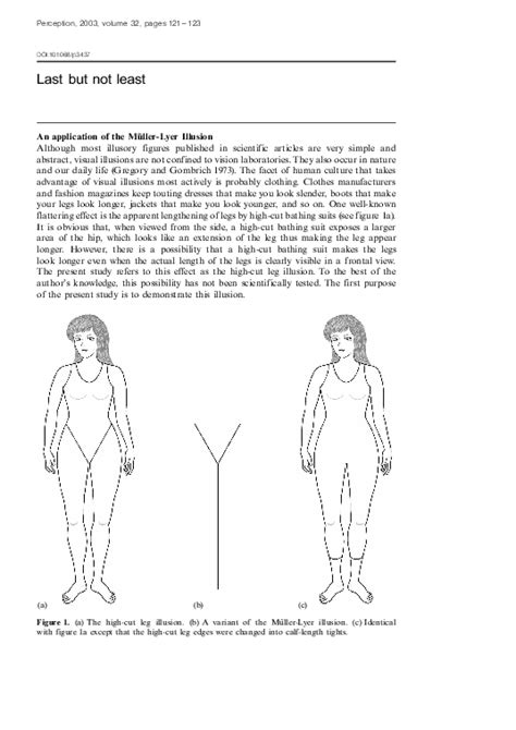 Pdf An Application Of The Müller Lyer Illusion