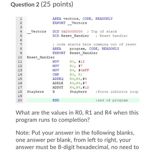 Solved Question 2 25 Points 1 Area Vectors Code Readonly