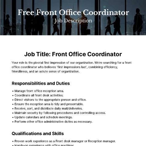 Prototype Coordinator Job Description At Christy Sample Blog
