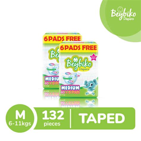 Medium 6 11kg Beybiko 60 6 Pcs X 2 Packs 132 Pcs Tape Packs 13 Shopee Philippines