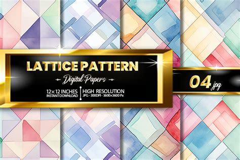 Lattice Pattern Digital Papers Graphic By Hurairagraphics Creative Fabrica