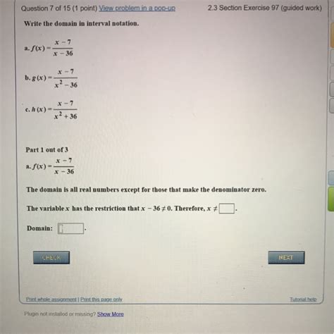 solved question 7 of 15 1 point view problem in a por up