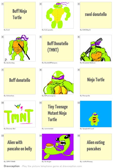 Buff Ninja Turtle Drawception