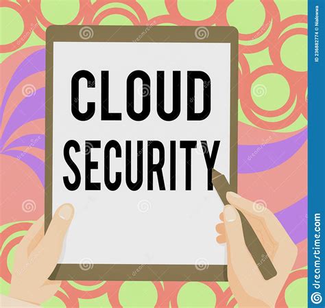 Sign Displaying Cloud Security Word Written On Imposing A Secured System Of Existing Data In