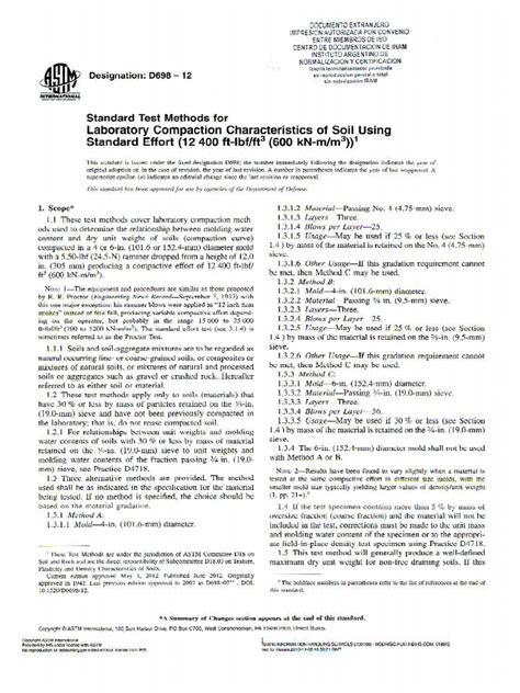 Astm D698 12 Pdf