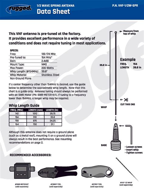 Vhf 12 Wave Replacement Whip Antenna Treal Performance