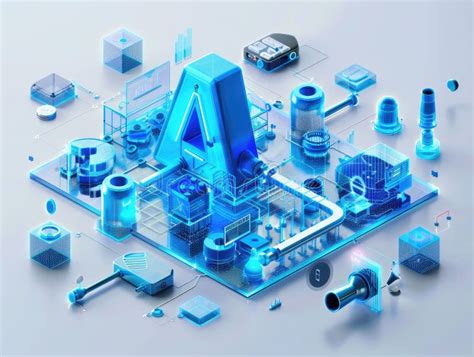 Futuristic Ai Circuit Board With Glowing Elements Stock Illustration Illustration Of Chip