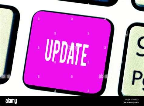 Handwriting Text Update Concept Meaning Up To Date Make Something More Modern Or Updated Newer