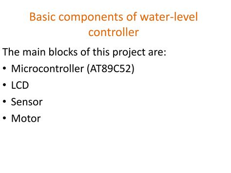 Microcontroller Based Water Level Monitoring Pptx