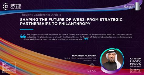Shaping The Future Of Web3 From Strategic Partnerships To Philanthropy
