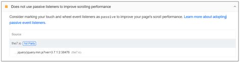 does not use passive listeners to improve scrolling performance dream