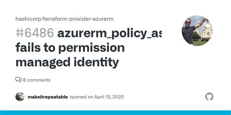 Azurerm Policy Assignment Fails To Permission Managed Identity · Issue