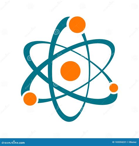 Single Vector Abstract Atom Sign Icon Stock Vector Illustration Of Modern Atom