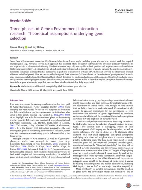 Three Phases Of Gxe Interaction Research Pdf