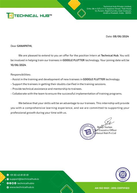 sharakanam ganapathi on linkedin flutter developer internship