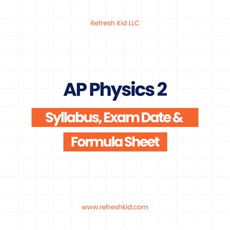 Ap Physics 2 Syllabus Exam Date And Formula Sheet