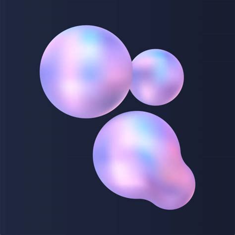 140 holographic floating liquid blobs stock illustrations royalty