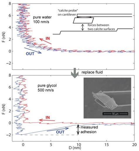 Repulsive Hydration Forces Between Calcite Surfaces And Their Effect On The Brittle Strength Of