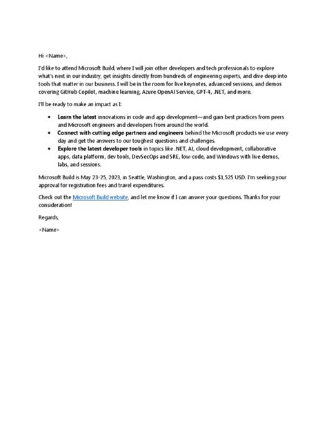 Microsoft Build Convince Your Boss Pdf