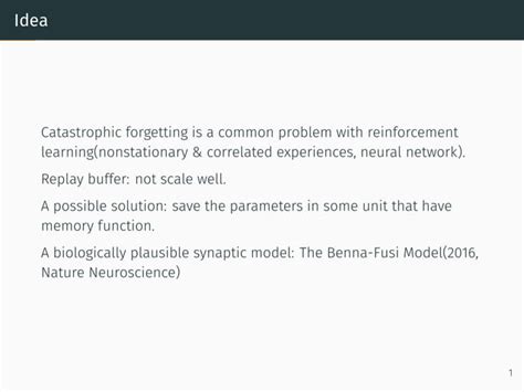 continual reinforcement learning with complex synapses ppt