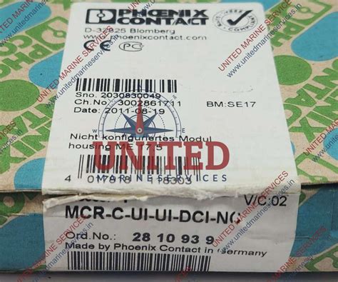 Phoenix Contact Mcr C Ui Ui Dci Signal Conditioner 2810913 United Marine Services