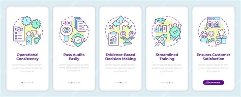 Premium Vector Qms Benefits Onboarding Mobile App Screen