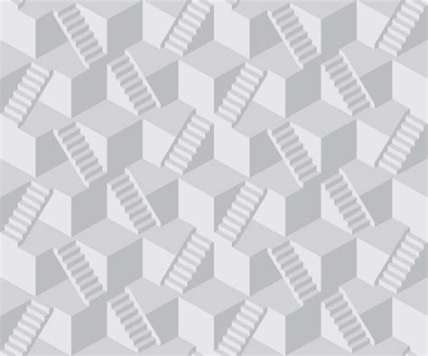 Premium Vector Abstract Staircase Cube Seamless Pattern