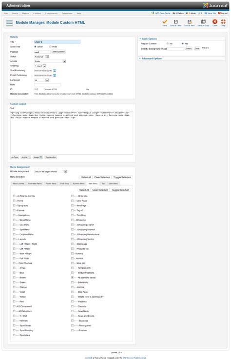 Ja Tiris Joomla Template Documentation Joomlart