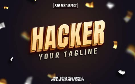 Premium Psd Hacker Text Effect Font Editable Typography 3d Text