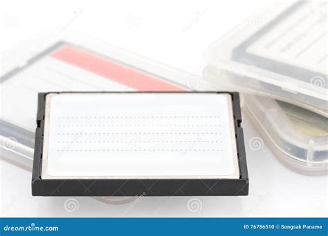 Compact Flash Memory Card And Case Stock Photo Image Of Isolated Flash