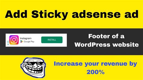 How To Add Sticky Footer Adsense Ads To Your Website Safe Way To Implement Sticky Adsense Ads