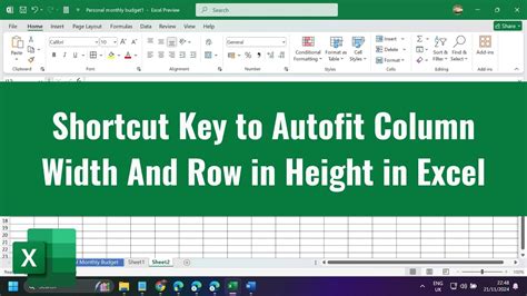 Shortcut Key To Autofit Column Width And Row In Height In MS Excel How To Autofit Columns And