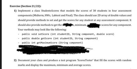 Solved Xercise Section 2122 1 Implement A Class