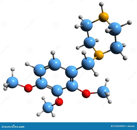 3d Image Of Piperazine Skeletal Formula 276350539