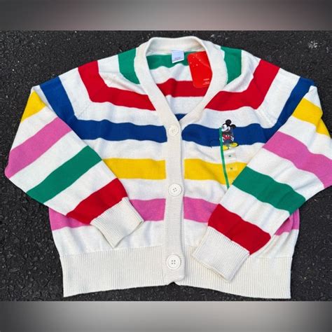 Disney Sweaters Disney 0 Embroidered Mickey Mouse Cardigan Sweater