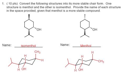 Solved Convert The Following Structures Into Its More Stable