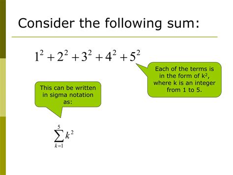 Sigma Notation Ppt