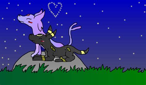 Espeon And Umbreon True Love By Cynderyspyro On Deviantart