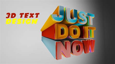 Blender 3d Text Design Blender Tutorial Youtube