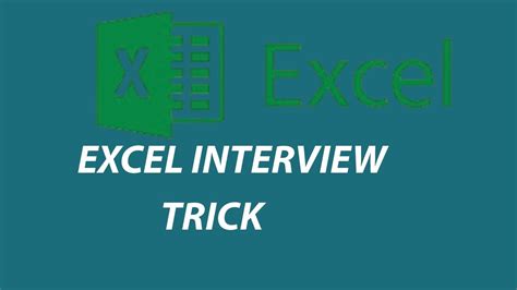 Excel Interview Trick For Data Formatting Youtube