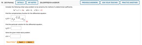 Solved Consider The Following Initial Value Problem To Be Chegg