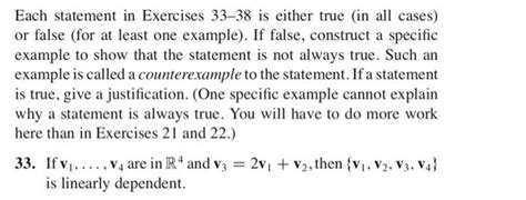 Solved Each Statement In Exercises 33−38 Is Either True In