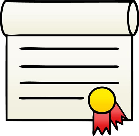 Gradient Shaded Cartoon Certificate 11748694 Vector Art At Vecteezy