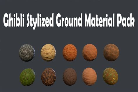 Ghibli Stylized Ground Material Pack 2d Textures And Materials Unity