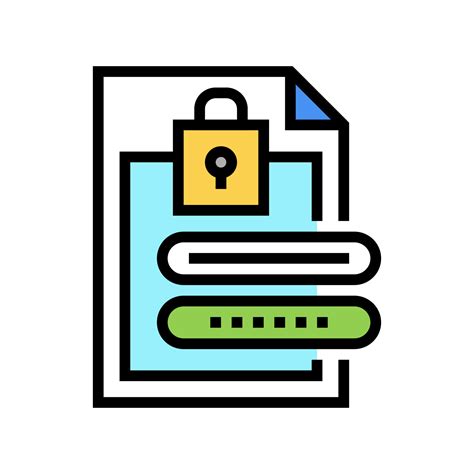 File Password Color Icon Vector Illustration Sign 10171840 Vector Art