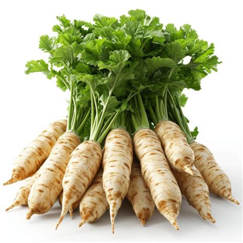 Illustration Fresh Pile Of Parsnip White Background Capture Premium Ai Generated Image